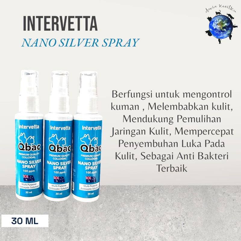 Intervetta Qbac Nano Silver Spray Antigermic/Para Feridas (30 ML ...