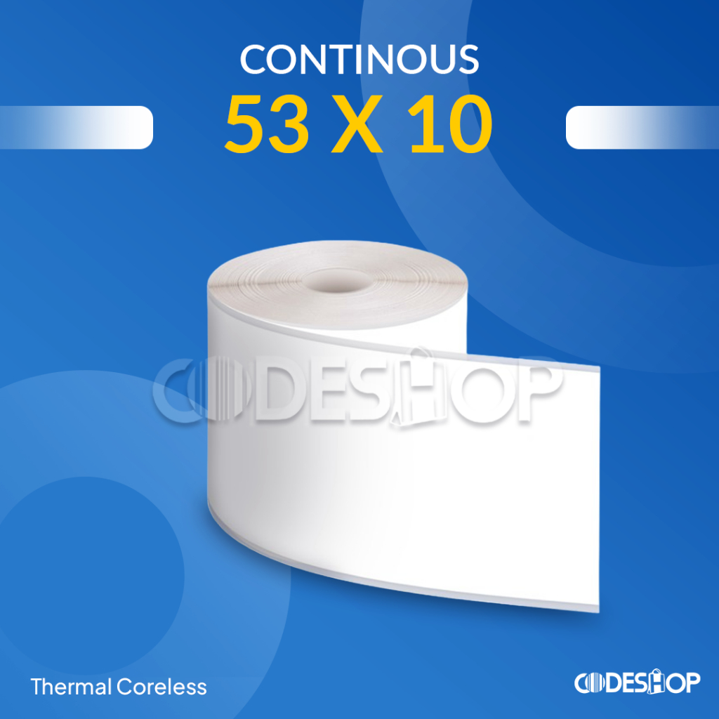 Rótulo Térmico 53x10 m Contínuo-Impressora De Adesivos EPSON TM-T82 ...