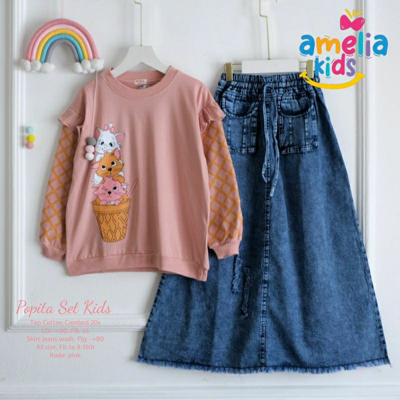 Conjunto Popita KIDS (ORI AMELIA) | Shopee Brasil