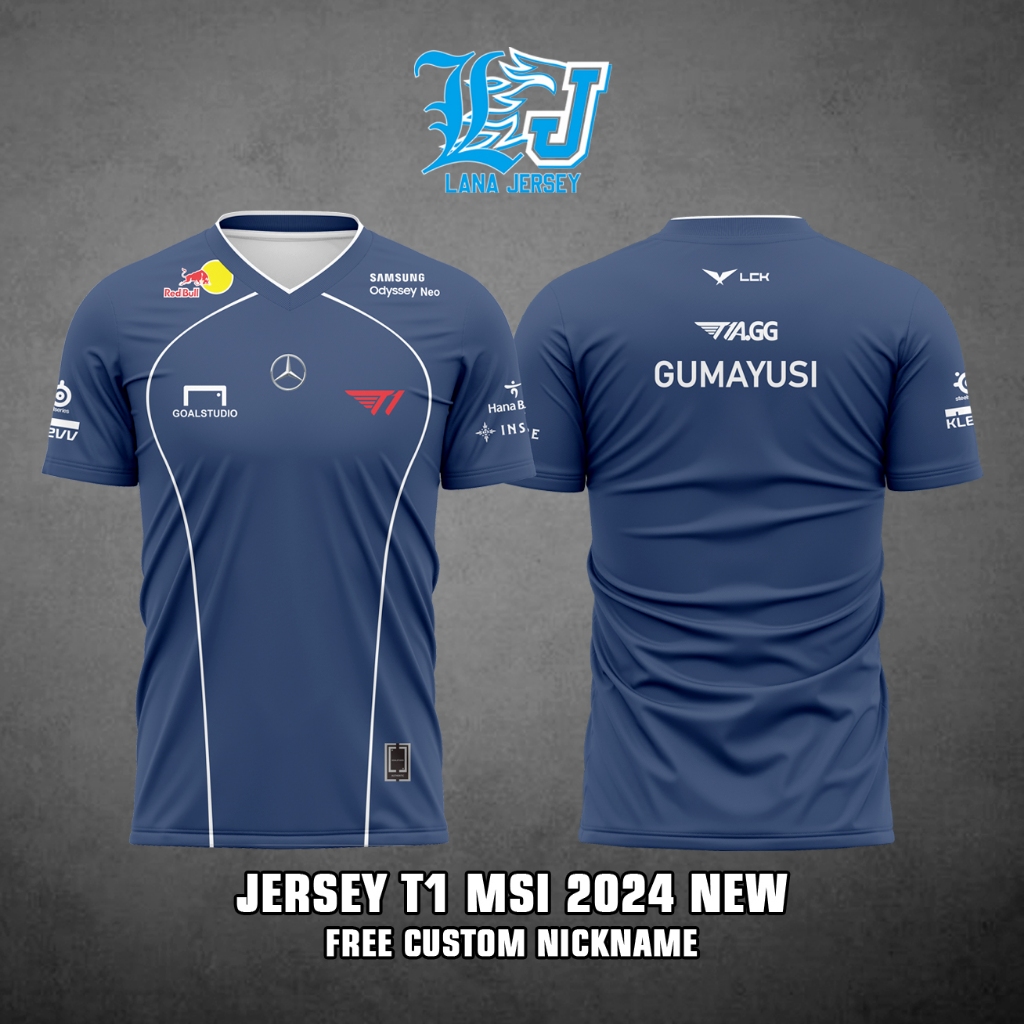 Jersey T1 MSI 2024 Novo (NICKNAME Aduaneiro Gratuito) | Shopee Brasil