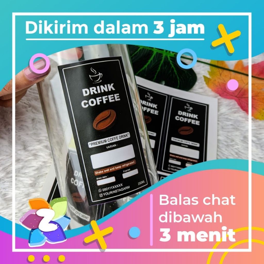 Spc 3 1-7 Imprimir Logotipo Sticker Adesivo Personalizado (Unidade) | Shopee Brasil