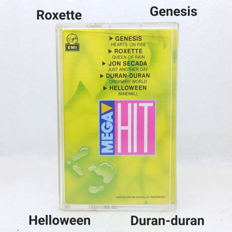 Fita Cassete Mega hit 5 1993 Fitas Mistas De Compilação Ocidental ...