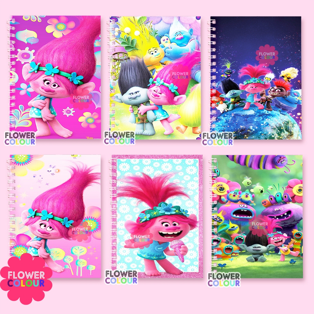 Caderno De Anel | Personagens Trolls Notas | Shopee Brasil