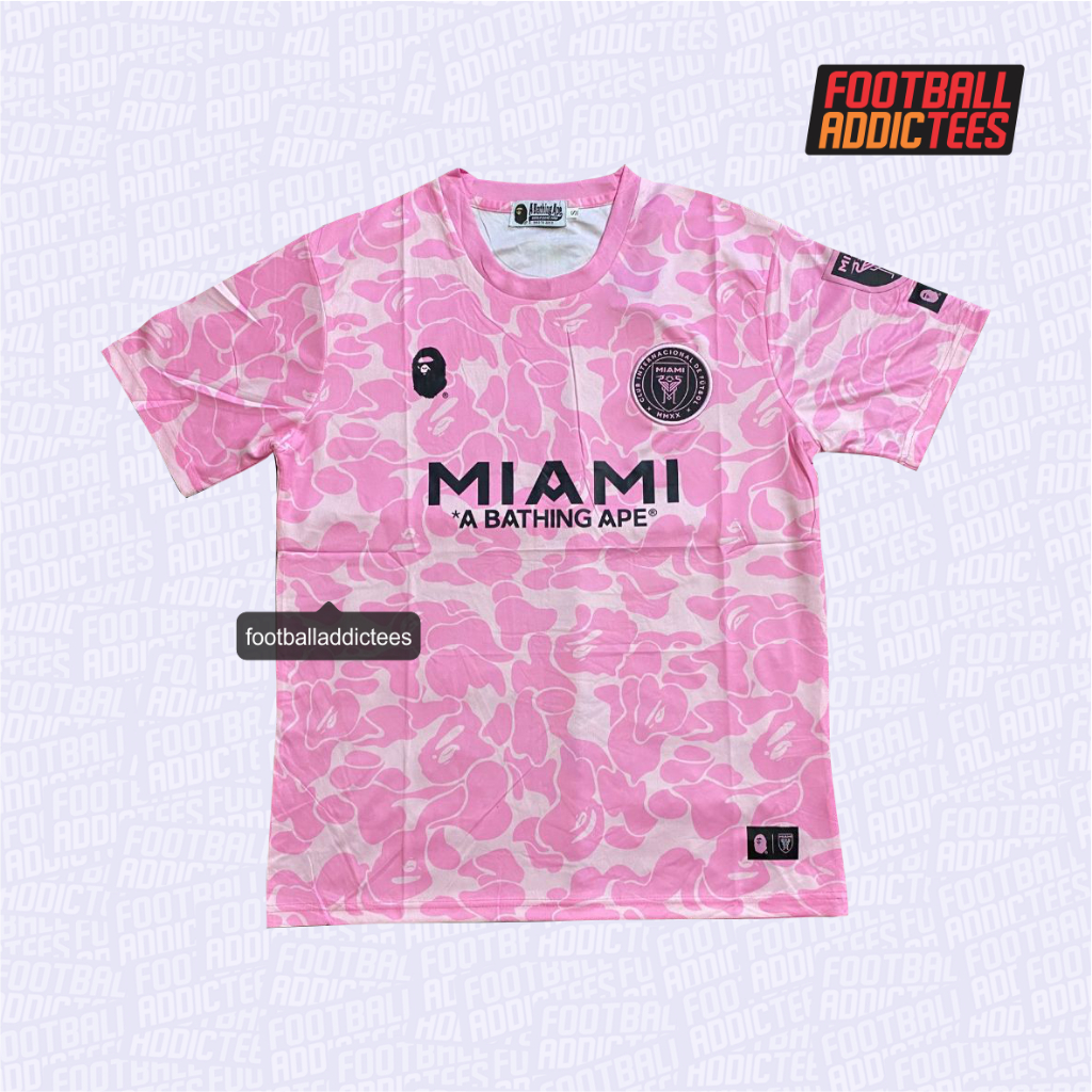 Jersey INTER MIAMI X Banho APE BAPE Preto | Shopee Brasil