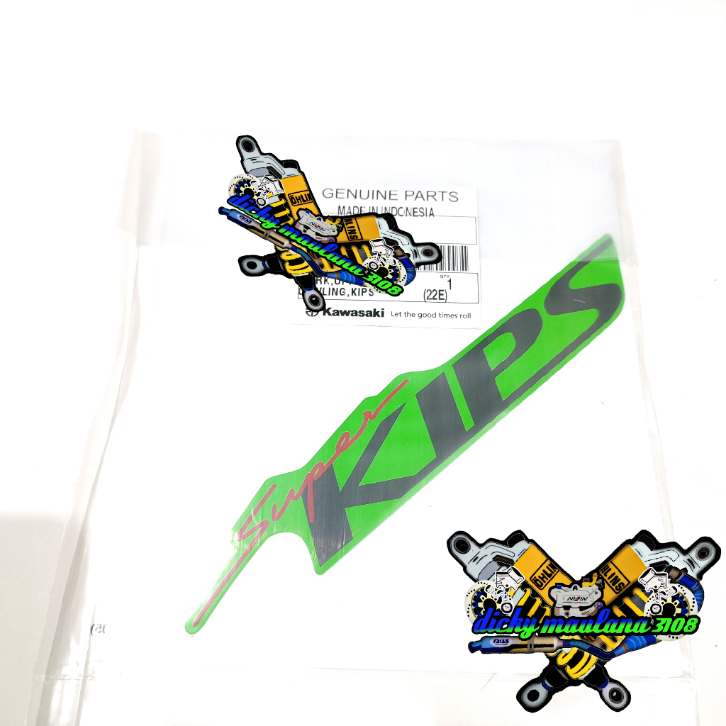 Adesivo HIJAU Tirando SUPER KIPS NINJA 150 RR OLD SE Verde ORIGINAL ...