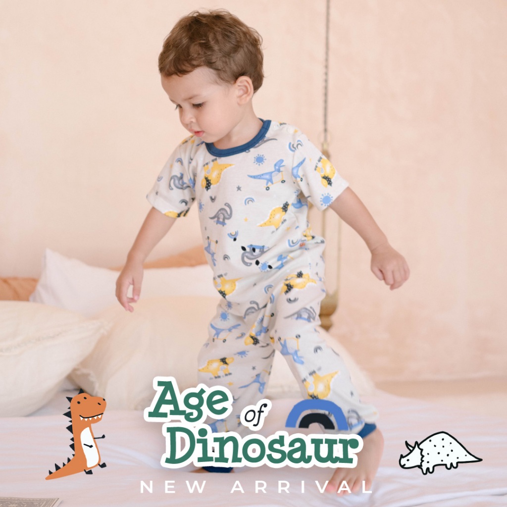 Kabochan-" Idade Dos Dinossauros " Fato Curto Oblongo Infantil 1-5 Anos ...