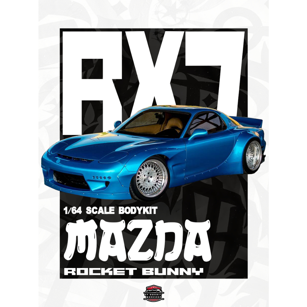 Kit De Carroceria Larga Instantânea BW3 MAZDA RX7 PANDEM ROCKET BUNNY ...