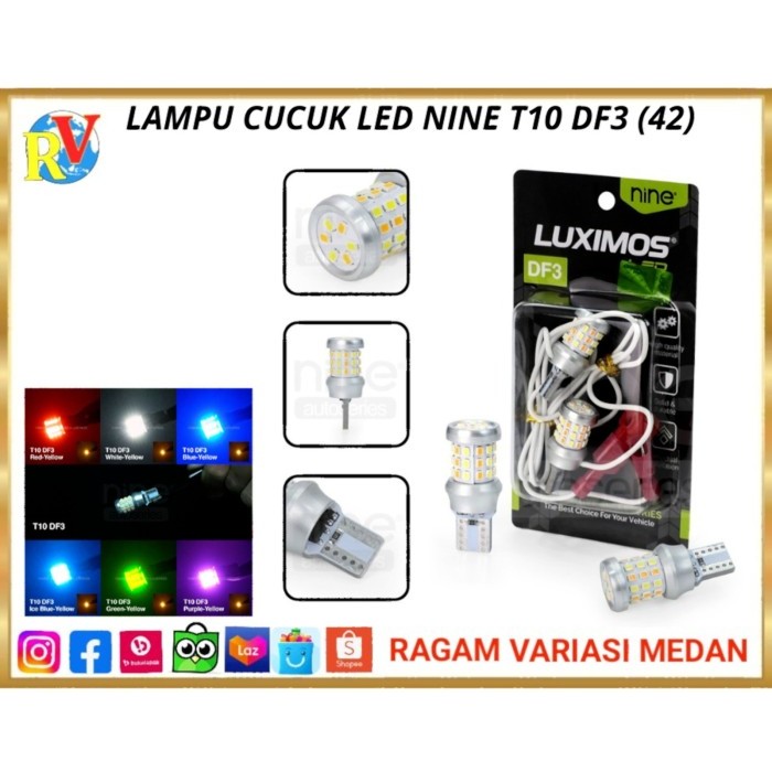 Nove LUMINOS CUCUK Bolas De Luz Sinal De Mudança LED T10 DF1 DF2 DF3 ...