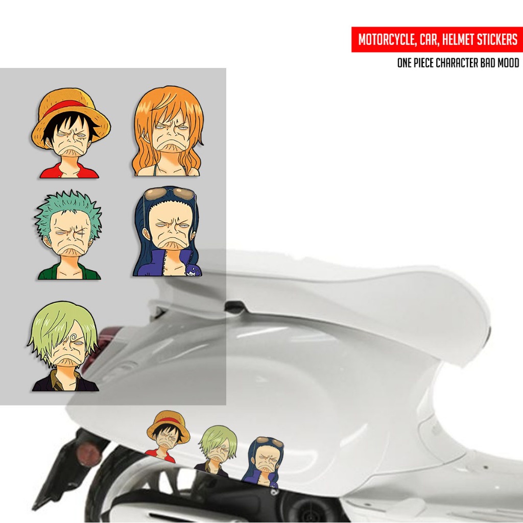 One Piece Bad Mood Anime Adesivo vespa Carro Capacete De Motocicleta ...