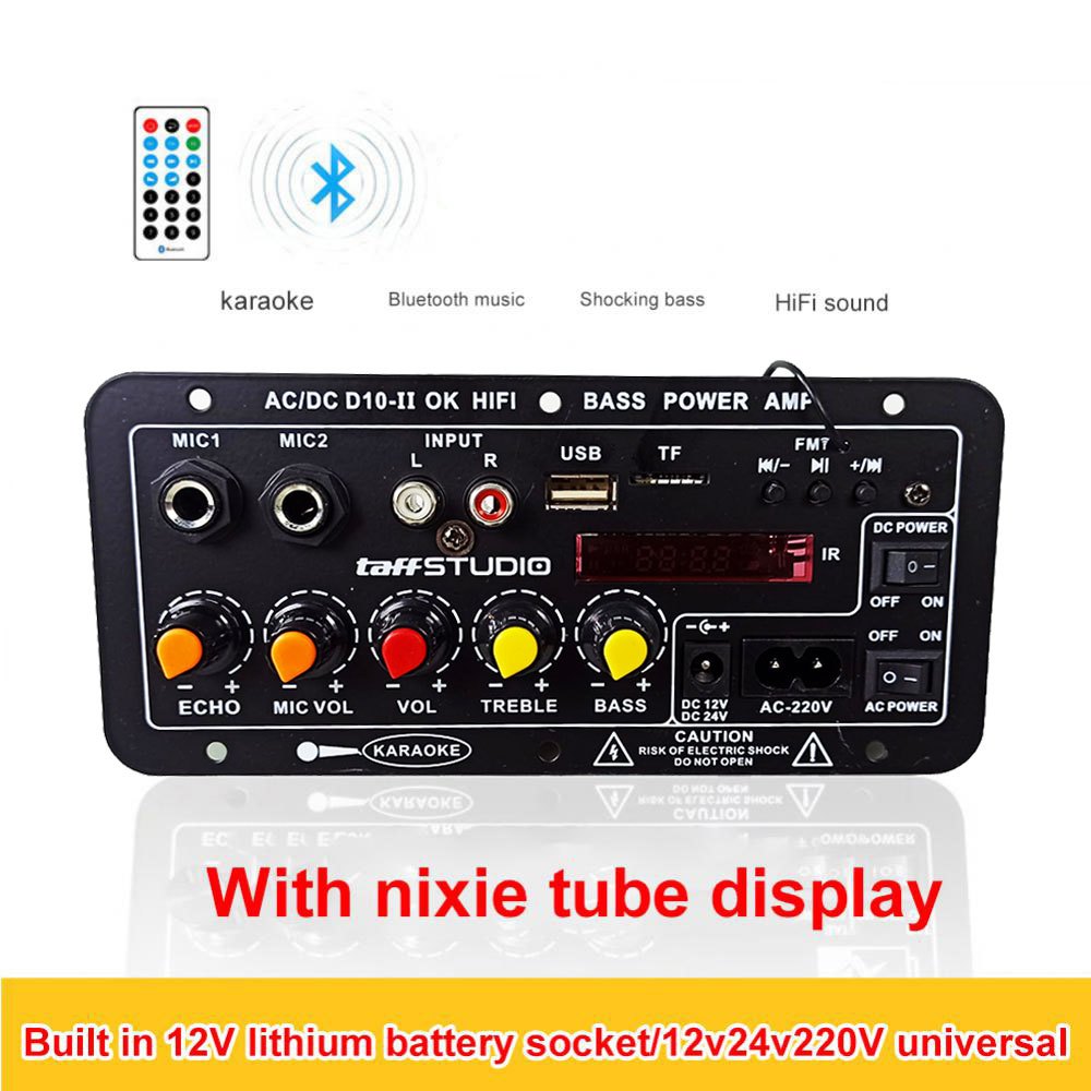 Placa De Áudio Amplificadora De Karaokê Bluetooth D10-Preto | Shopee Brasil