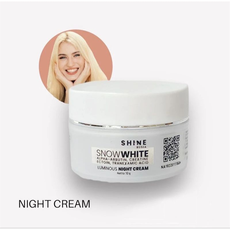 Creme Noturno Neve Luminoso Branco Por Brilho Rússia Pele-10g | Shopee ...