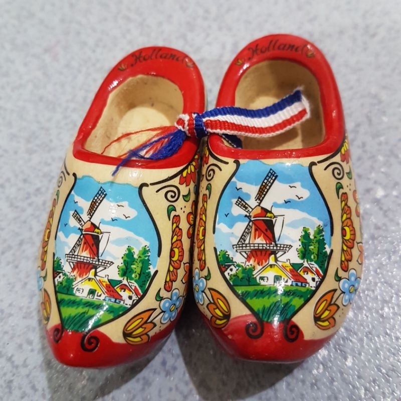 KAYU Klompen Mini Display De Sapatos De Madeira Holanda Original ...