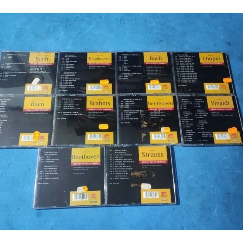 Pacote 10 CD GOLDEN TOUCH CLASSICS-BEETHOVEN + VIVALDI + STRAUSS Etc ...