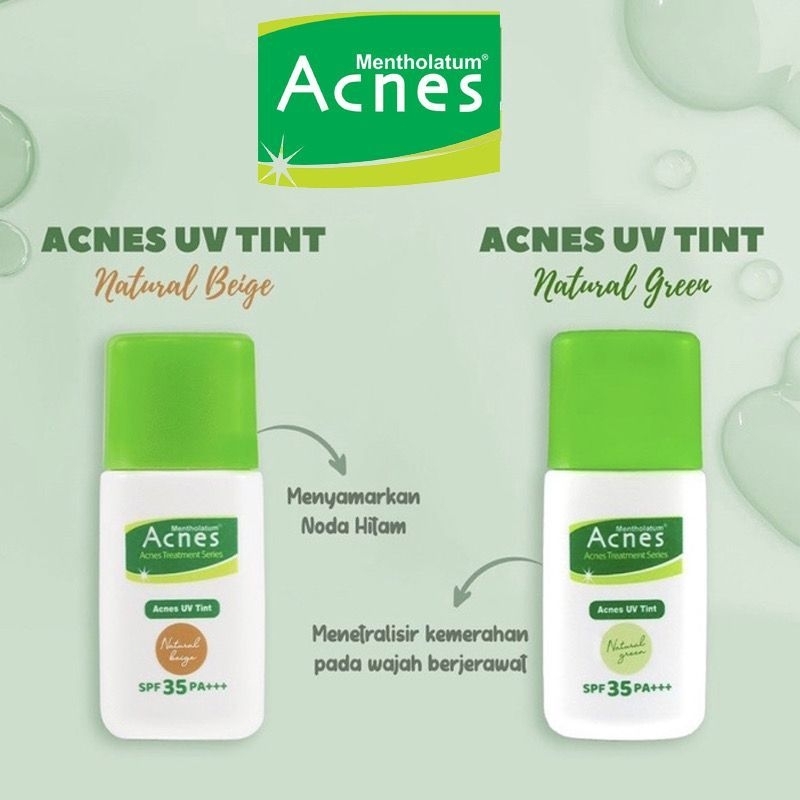 Acnes UV Tinta Fps 35 PA + 30gr 100 % Original Verde Natural Bege 30gr 30grama Protetor Solar ...
