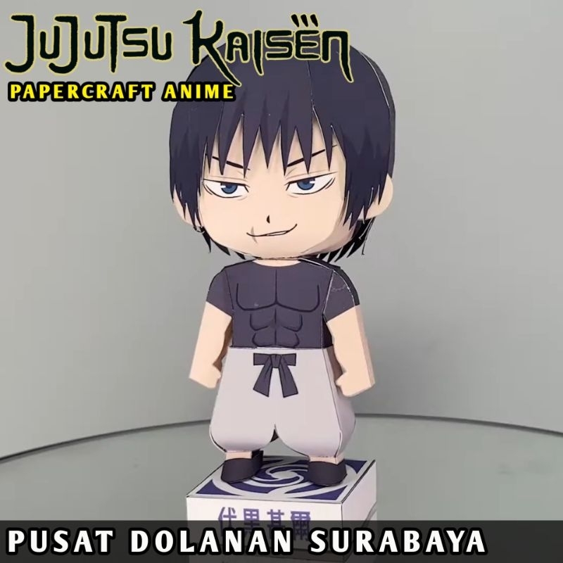 Papercraf DIY mini Figura anime jujutsu kaisen Toji Fushiguro | Shopee ...