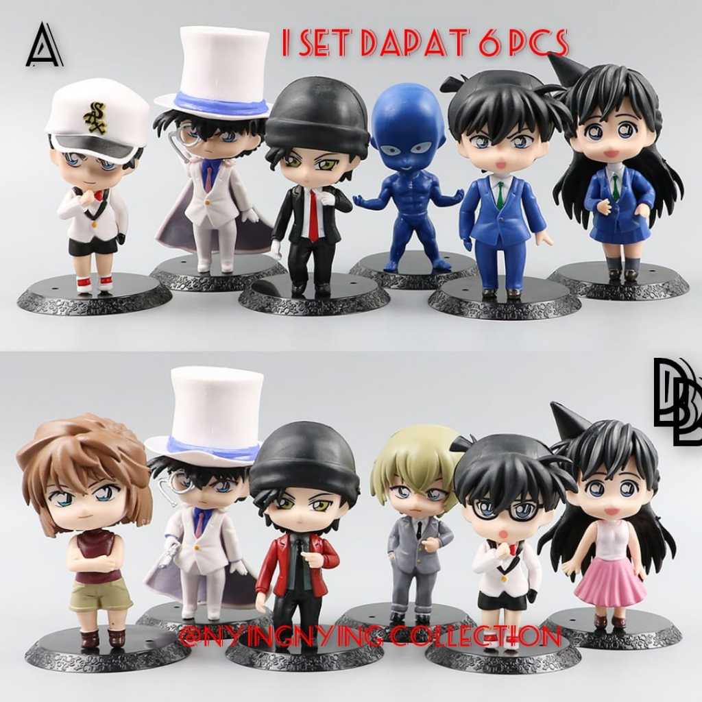 Figura Conan edagawa Mouri Ran kudou Shinichi Kiddo Haibara ai Conjunto ...