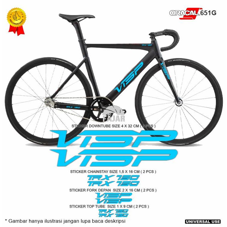 Adesivo Visp Cutting Fixie Bike Sticker Para Moldura De Bicicleta ...