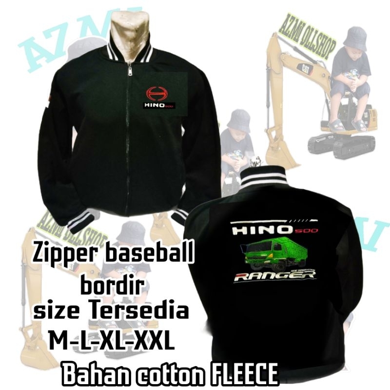 Hino 500 ranger Bordado De Beisebol Zipper/Trucker Caminhão Basculante ...