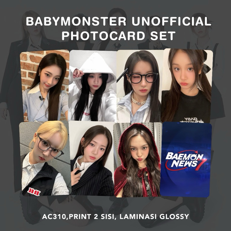[Conjunto] Babymonster BAEMON FOREVER/Como Esse SHEESH Coisa No Médio BATTER UP De Cartões ...