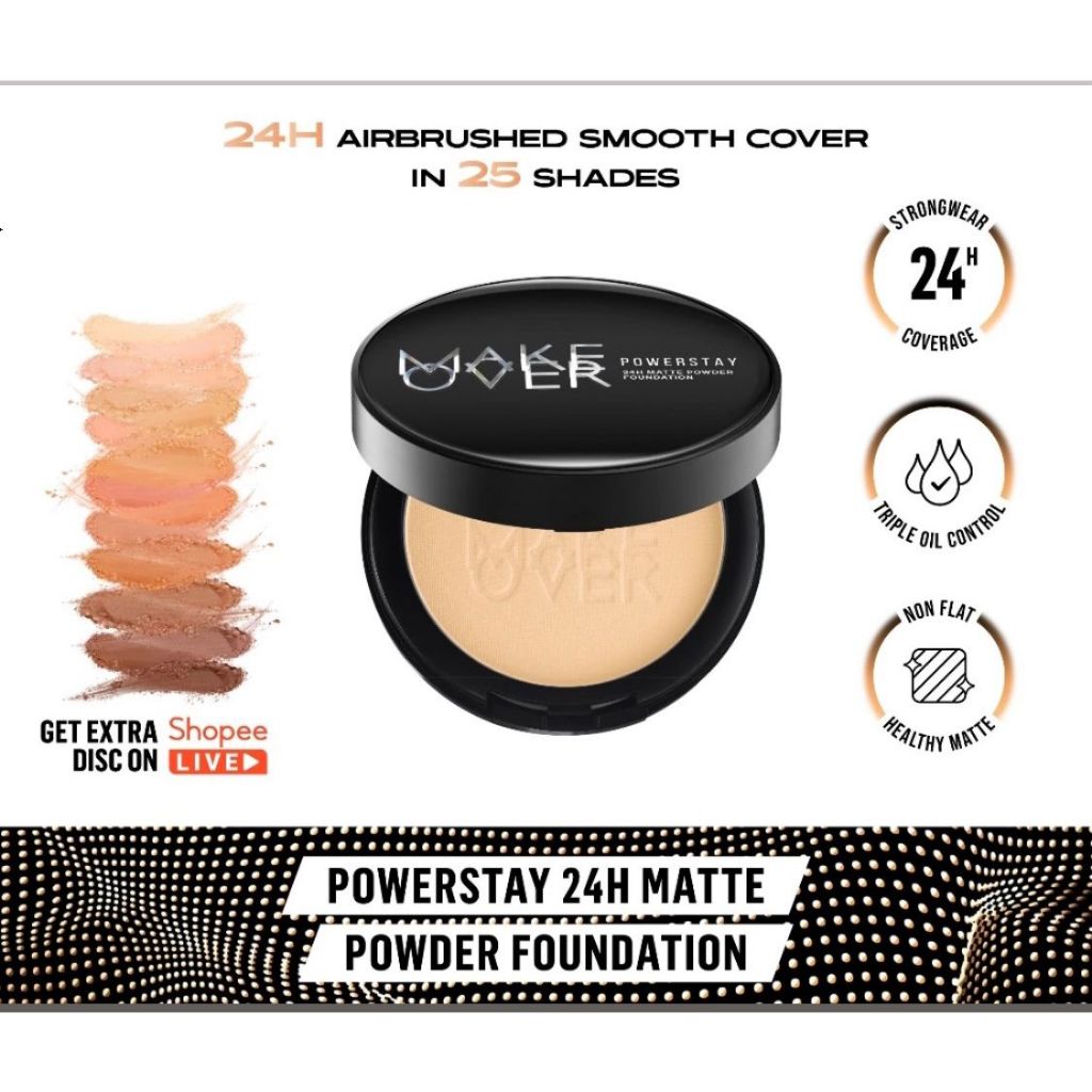 Makeover Powerstay Matte Powder Foundation 10g-Controle De Óleo 24H ...