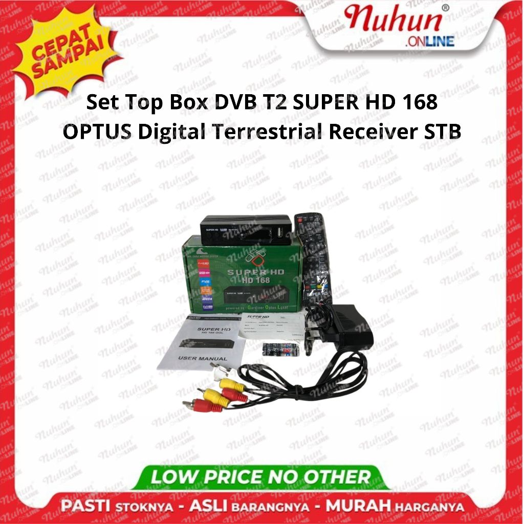 Caixa Superior DVB T2 SUPER HD 168 OPTUS Receptor Digital Terrestre STB ...