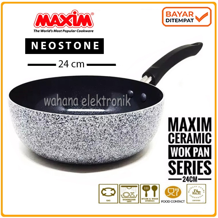 Arte W75W Teflon Maxim Griller Deep Wok 24cm Cerâmica Série Panela Sem ...