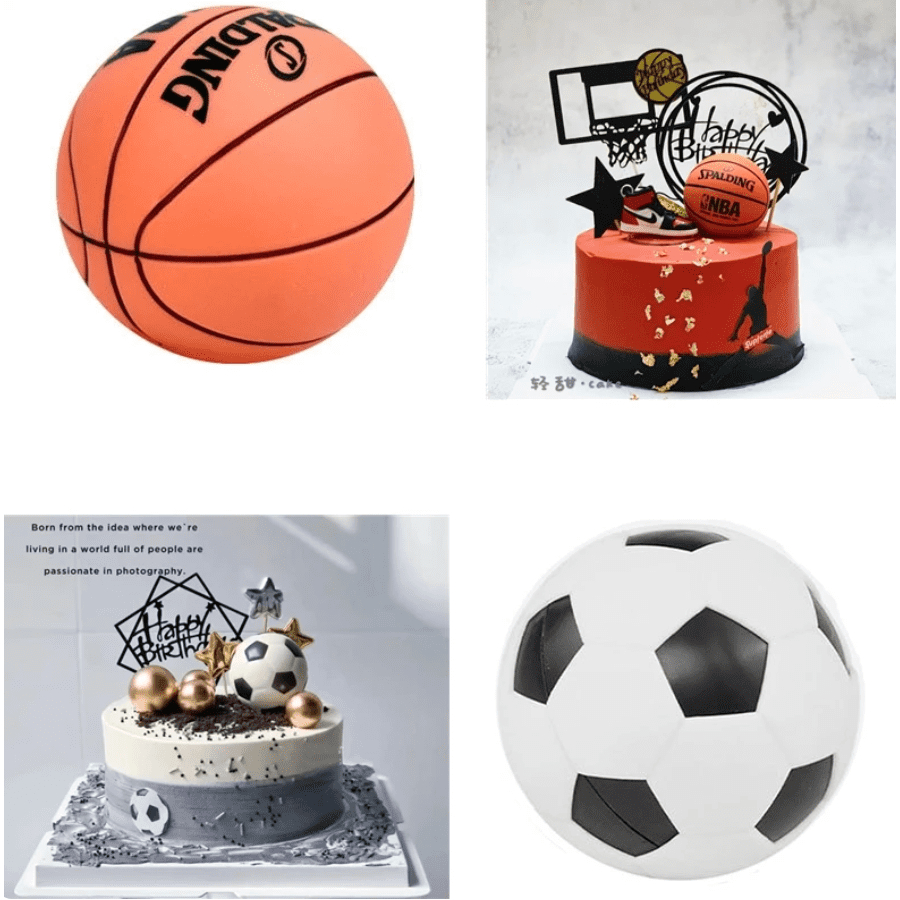 Topper De Bolo 3D Decoração De Futebol E Basquete | Shopee Brasil