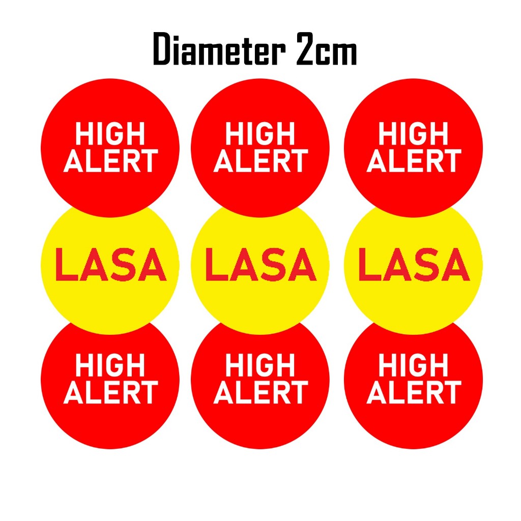 Adesivos Lasa E Alto Alerta Diâmetro 2cm | Shopee Brasil