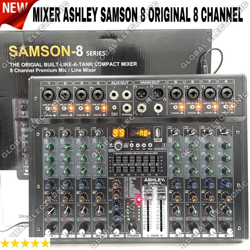 Mixer Ashley Samson 8 Original 8 Canais Samson8 , Bluetooth-Placa De ...