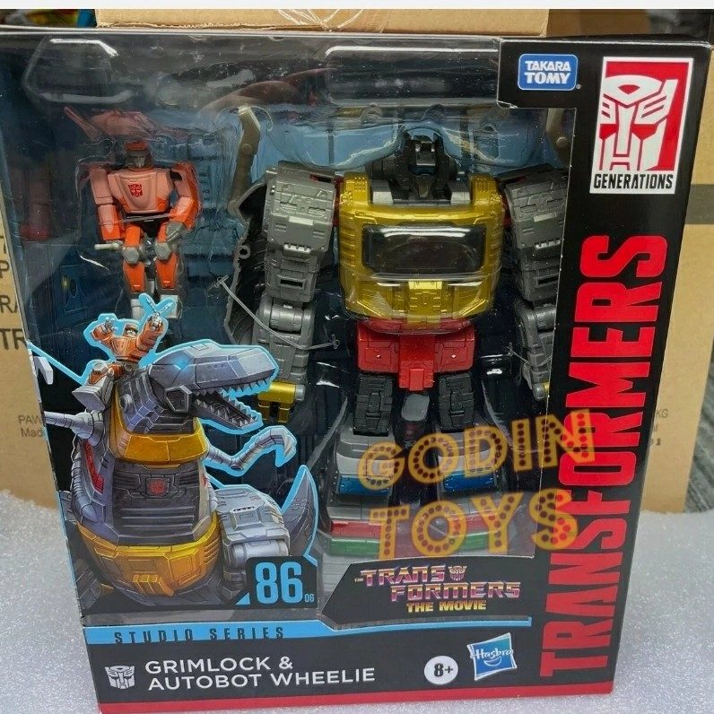 Transformadores Grimlock E Autobot Wheelie 86 Hasbro Classe Líder Ori | Shopee Brasil