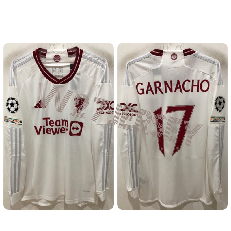Jersey LONGSLEEVE-IVI U 3RD 2023-2024 Jogador De Nome Garnacho + Patch ...