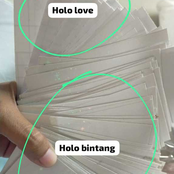 Pacote Diy] HOLOGRAM STICKER HOLO PC Tamanho Fotocard FREEBIES KPOP ...