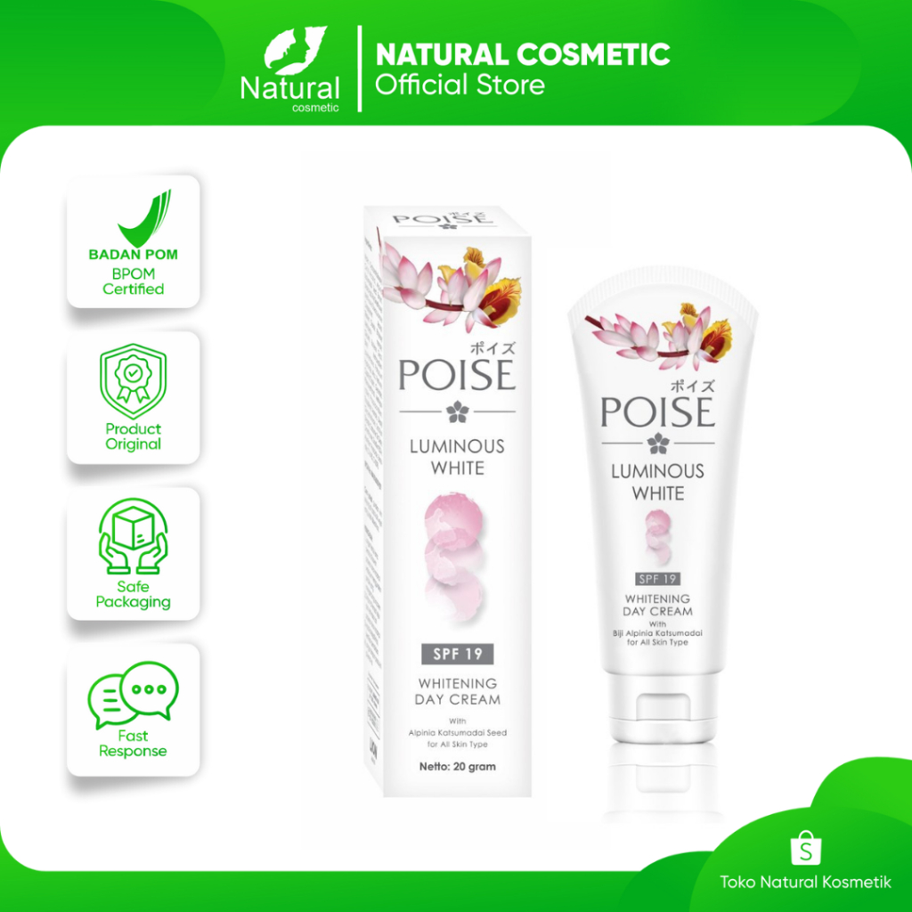 Creme De Dia Branqueador Luminoso Branco Poise | Shopee Brasil