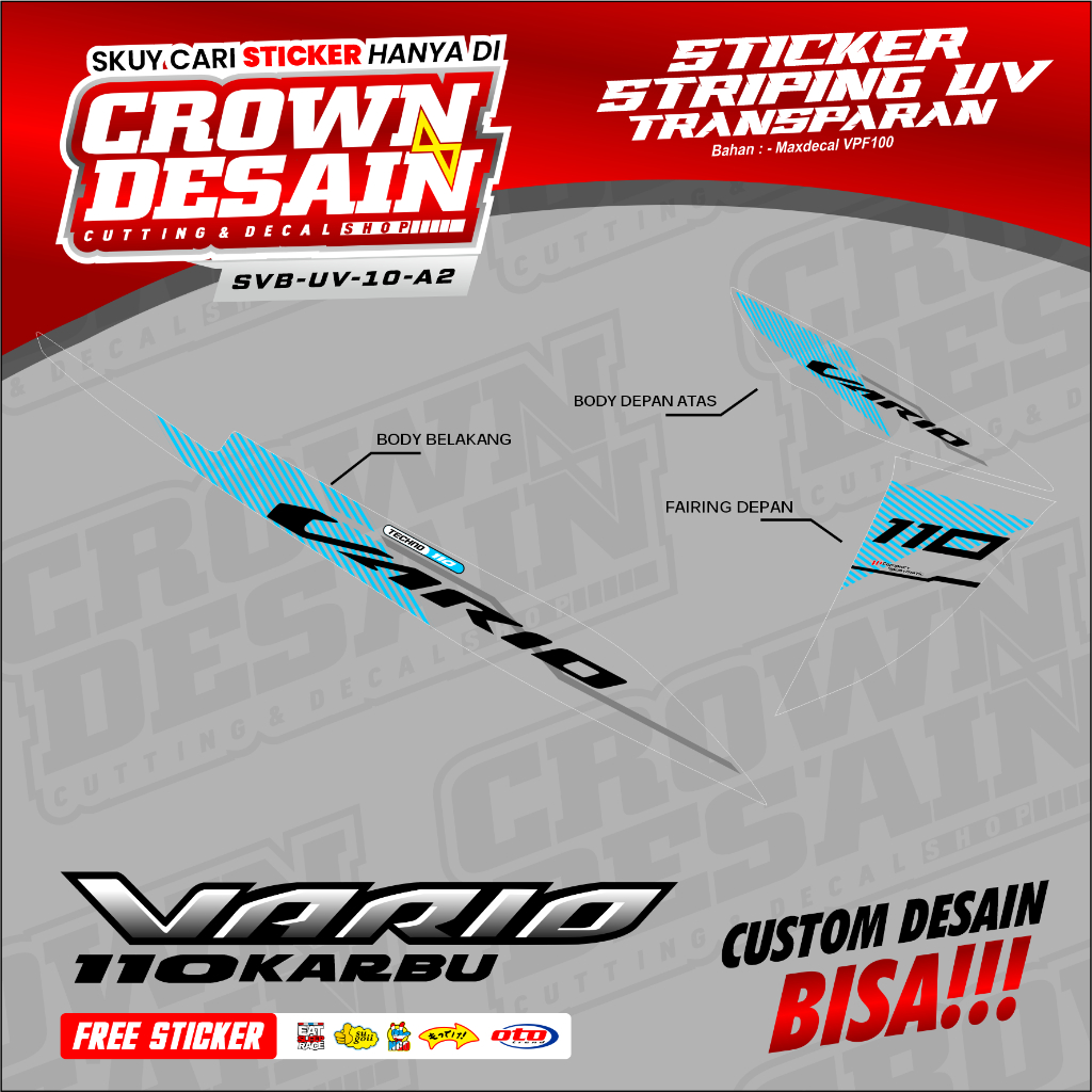 Carburador UV Transparente VARIO 110 MALAYSIAN Simples De Desenho MOTIF ...