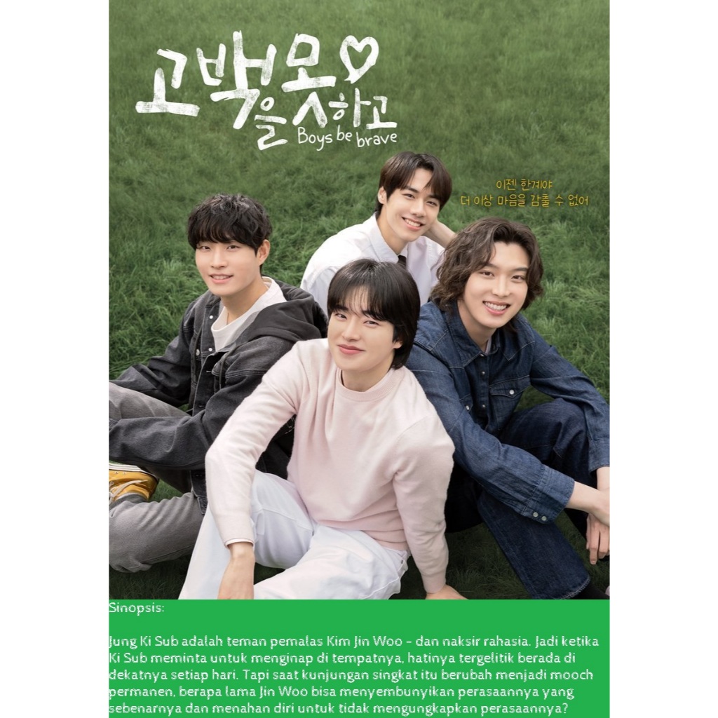 Garotos Drama Coreanos Sejam Corajosos ! (2024) | Shopee Brasil