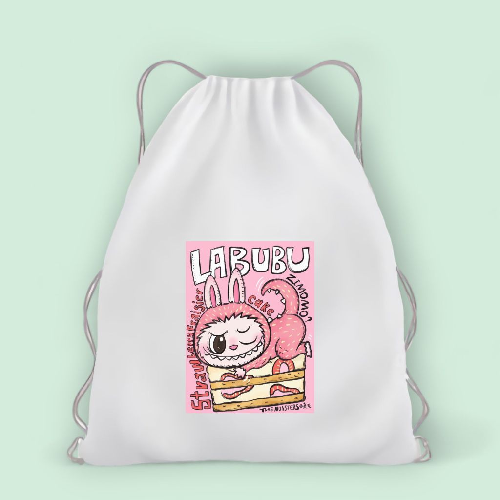 Impressão Labbuu Os Monstros Mochila Com Cordão Bonito viral Campus ...