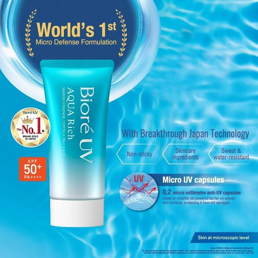 Biore UV Protetor Solar Essência Fps 50 PA + (15gr/50gr) (Aqua Rico ...