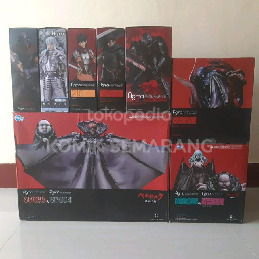 Figma Berserk Conjunto 8 Guts Originais Casca Femto Void Ubik Slan ...