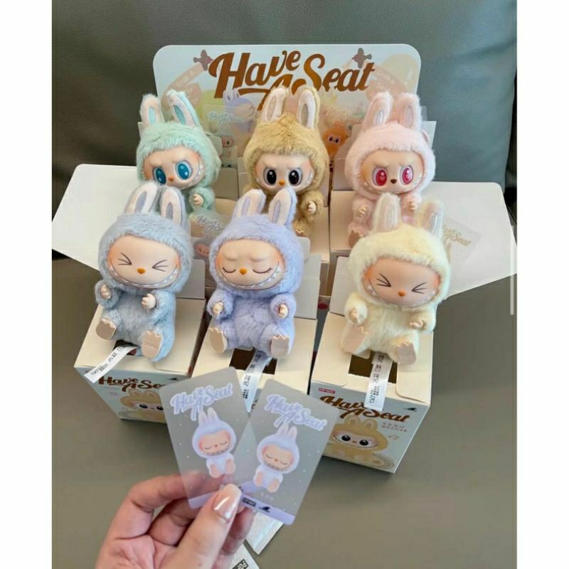 Labubu Original Tem Uma Caixa Cega De Assento Popmart/Pop Mart Gacha ...