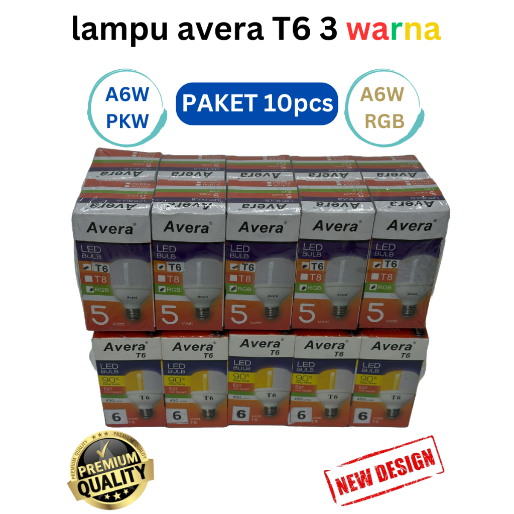 Pacote De Economia De Luz LED 10 PCS T6 5 W RGB/6W PKW 3 Cores Lâmpada ...