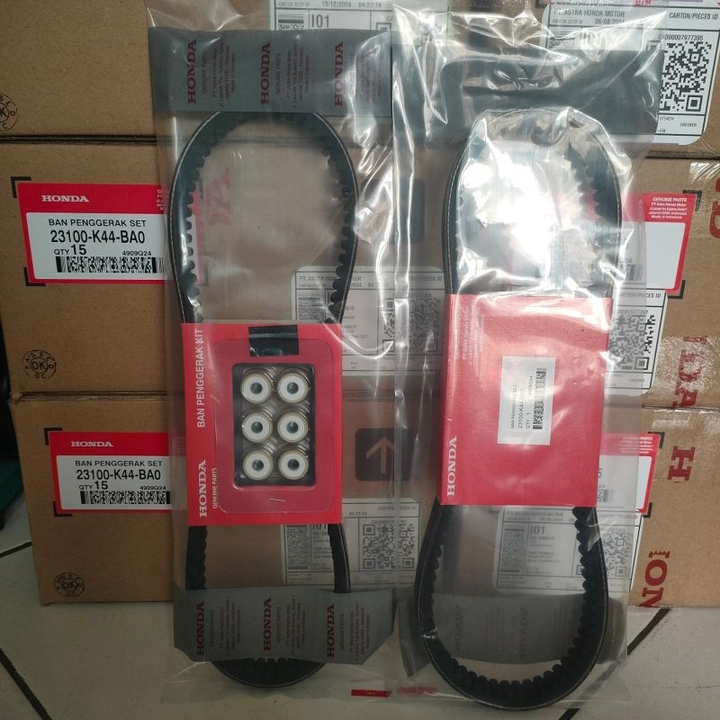 Correia V Vanbelt Van Belt + Rolo (Kit De Transmissão) Honda Beat pop Esp Scoopy Vario 110 23100 ...
