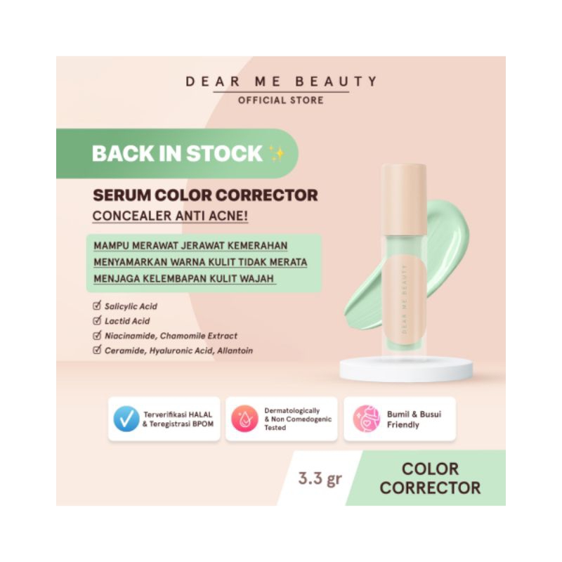 Corretor De Cor De Soro HIJAU Dear ME BEAUTY | Corretivo Anti Acne ...