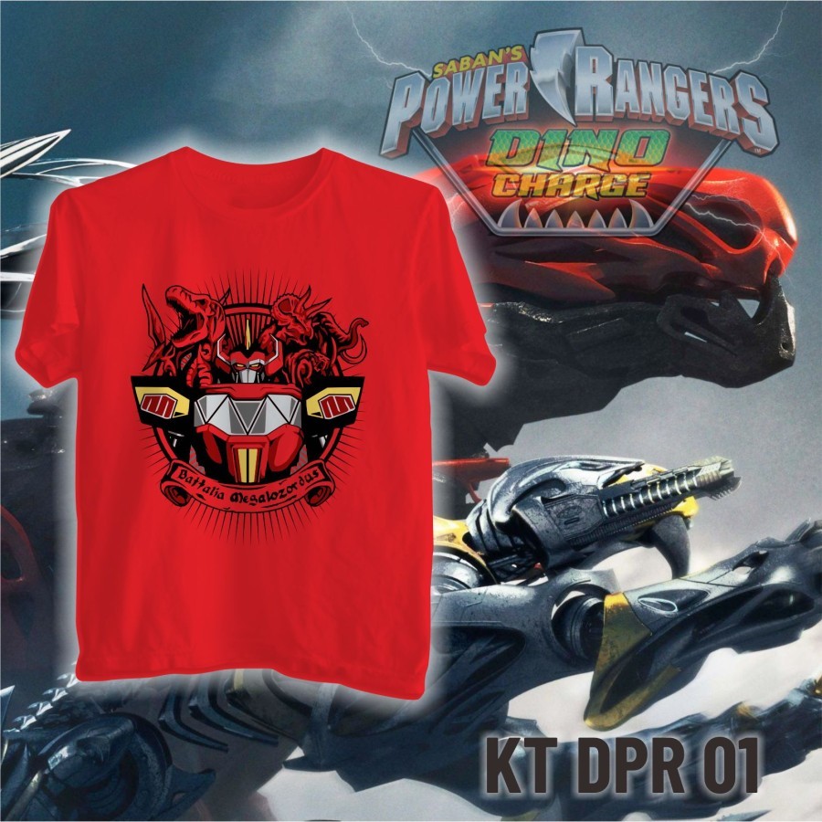 Camiseta Tokusatsu Dino Power Ranger KT DPR 01 02 03 04 | Shopee Brasil