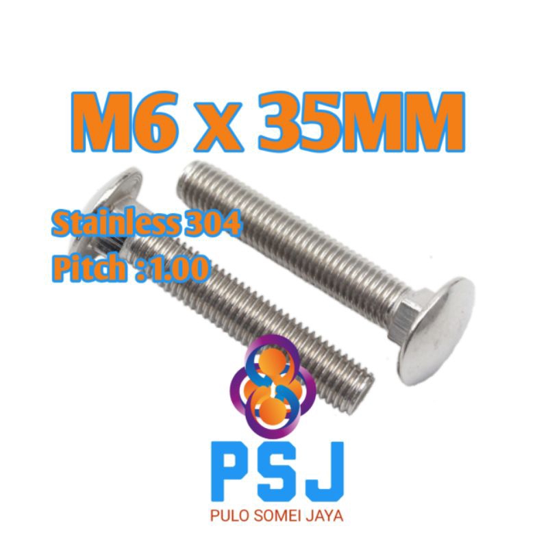 Cb Inoxidável 304 M6 x 35 Parafuso/De Rodante Guarda-Chuva | Shopee Brasil