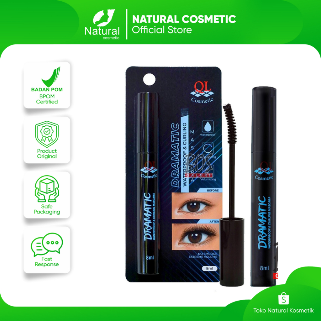 Ql Cosmetic Máscara Dramática À Prova D'água E Ondulação 8 ml | Shopee ...