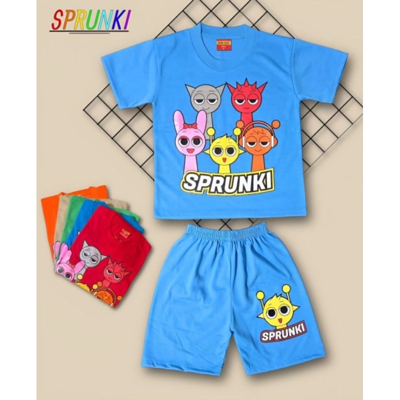 T-SHIRT Infantil Cor SPRUNKI SERELAN | Shopee Brasil
