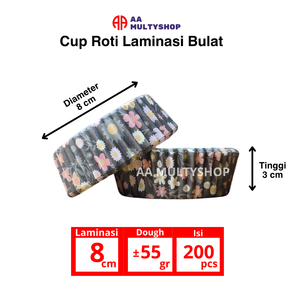 Copo De Pão Laminado Redondo De 8 cm Contém 200 Unidades | Flor Do Sol ...