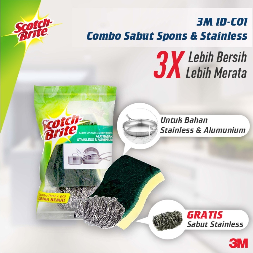 3M Scotch-Brite SPONGE COIL & Inox COir Solução Completa Para Lavar ...
