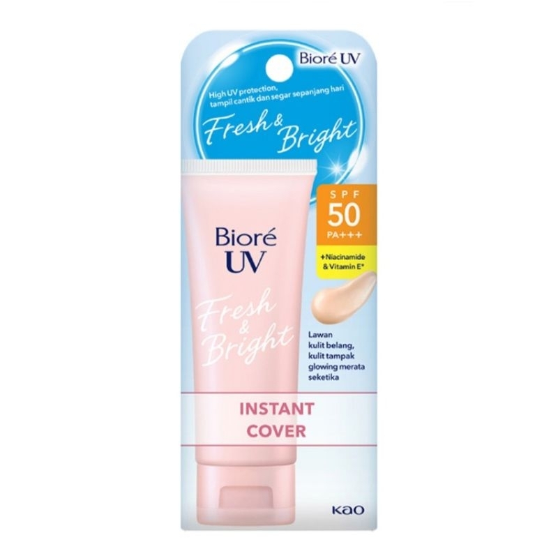 Biore UV Cobertura Instantânea Fresca E Brilhante Fps 50 + PA + 30g | Shopee Brasil