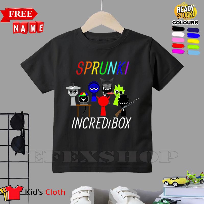 T-Shirt Infantil INCREDIBOX SPRUNKI | Shopee Brasil
